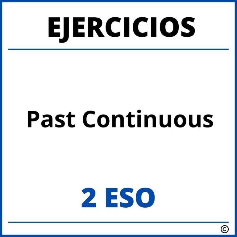 Ejercicios Past Simple And Past Continuous 2 ESO PDF