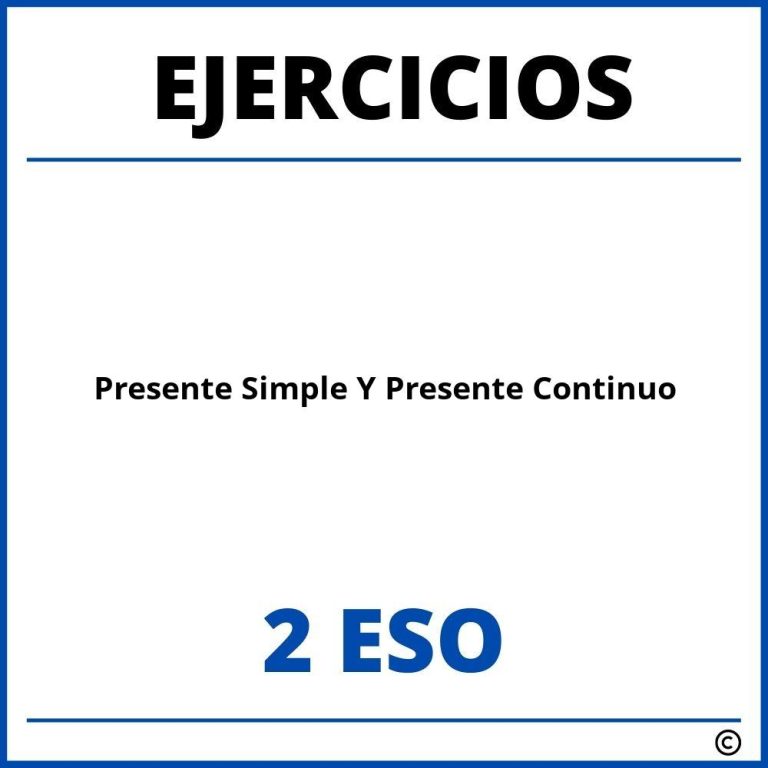 Ejercicios Presente Simple 2 ESO PDF